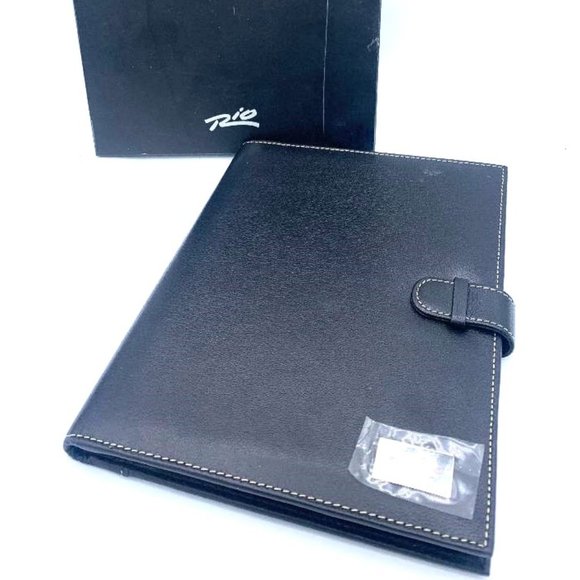 Rio | Office | Rio Leather Portfolio Black Leather Wleather Notepad ...